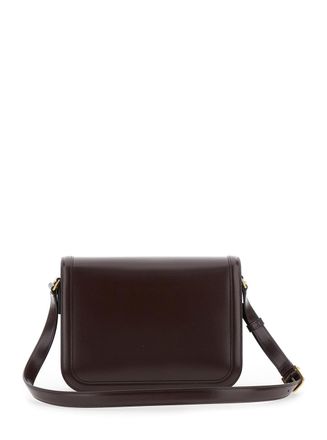 Valentino Garavani Womens Brown Crossbody Bag With Vlogo Detail Calf Shoulder