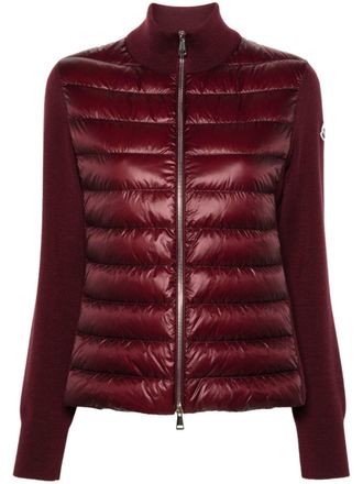 Moncler veste &agrave; empi&egrave;cements - Rouge