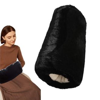Generico Generico Manchon en fourrure synth&eacute;tique - Gants en peluche de luxe de 22 cm, chauffe-mains poilus Chic, gants de poignet doux | accessoire dhiver pou