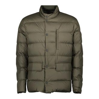 Moncler Homme, Vestes, Vert, Taille: XL Ouille Reversible Short Down Jacket