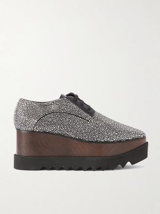 Stella McCartney Derbies Plates-formes En Matière Vegan À Cristaux Elyse - Noir