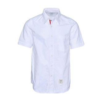 Thom Browne Homme, Chemises, Blanc, Taille: M Oxford Short Sleeve Shirt