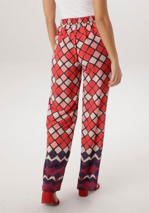 Aniston Schlupfhose ausgefallener Rautenmusterung und Eingriffstaschen - NEUE KOLLEKTION