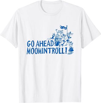 Moomin Blue Go Ahead Moomintroll! Winterspiele Sport T-Shirt
