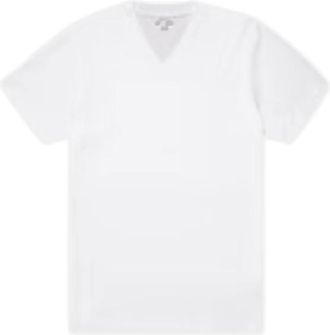 Sunspel Homme, Tops, Blanc, Taille: M Riviera V Neck T-Shirt