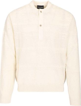 Emporio Armani Pull Col Rond - Blanc