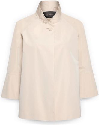 Elena Miro Femme, Vestes, Beige, Taille: 48 FR Veste Non Structur&eacute;e en Taffetas