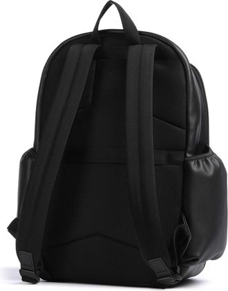 HUGO BOSS Mens Backpack Black Leather Recycled Polyester Backpacks