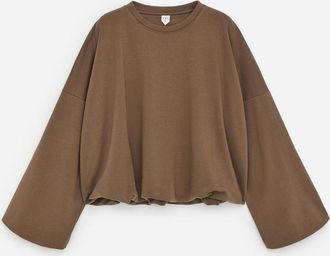 Arket Sweatshirt Mit Ballonschnitt -Braun