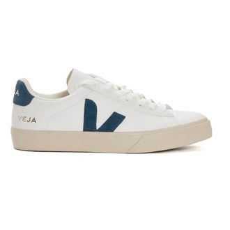 Veja Wei&szlig;e Kalifornien Blaue Ledersneakers - - Shoes - Herren - Wei&szlig; - 44 EU