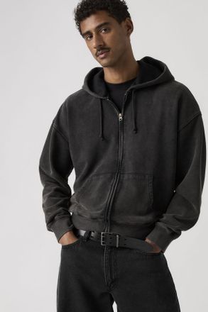 Levi's Sweat Shirt Zipp&eacute; Hayes Boxy - Homme - Noir / Post-grunge Jet Black - XL