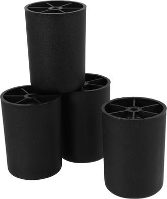 DOITOOL 4 St&uuml;ck Verstellbare Schwarze Kunststoff Sofabeine 78cm Rund Konisch mit Schrauben f&uuml;r Sofa Tisch Schrank M&ouml;belf&uuml;&szlig;e Nivellierer