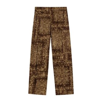 A Paper Kid Homme, Pantalons, Brun, Taille: XL Pantalon Paisley