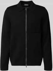 Maerz Regular Fit Strickjacke aus reiner Schurwolle mit Umlegekragen