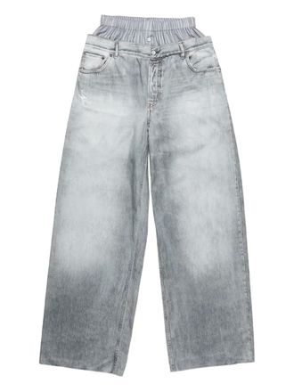 Acne Studios jean à volants superposés - Gris