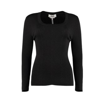 Msgm Msgm, Femme, Pulls, Noir, Taille: 40 FR Pull Noir de Luxe