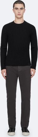 AllSaints Tower Chino mit geradem Schnitt in Anthrazitschwarz
