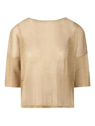 Circus Hotel T-Shirt mit tiefen Schultern - Gold