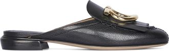 Ferragamo Femme, Chaussures, Noir, Taille: 38 1/2 EU Mule &agrave; franges Gancini