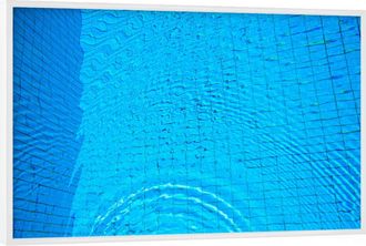 artboxONE Poster mit weißem Rahmen 30x20 cm Abstrakt Deep Swimming Pool Ripples - Bild Pool