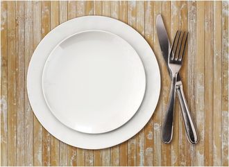 Comart Amerikanisches Platzdeckchen Bambus Edge - Set mit 4 Tischsets 30 x 45 cm - waschbar - Hitzebeständig - für Frühstück, Mittagessen - Elegante Platzset