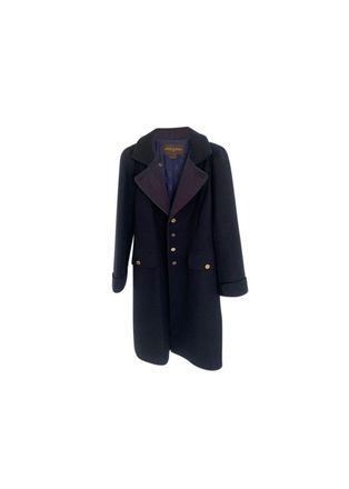Louis Vuitton Navy Wool Tailored Coat Size M