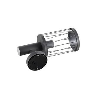 Lindby Applique extérieure Yonan (Moderne) en Noir Inox (1 lampe,à E27), pour mur extérieur/façade de maison terrasse und balcon
