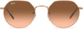 Ray-Ban Jack Sonnenbrille mit rundem Gestell - Gold