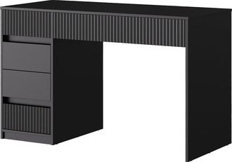 Vicco Schreibtisch Omira, Schwarz, 120 x 55 cm mit 5 Schubladen