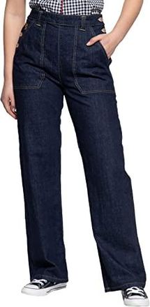 Queen Kerosin Pantalon en jean pour femme | Pantalon en denim | Pantalon de travail | Jean vintage | Jean Marlene | Pantalon taille haute | Pantalon r&eacute;tro, denim, 3