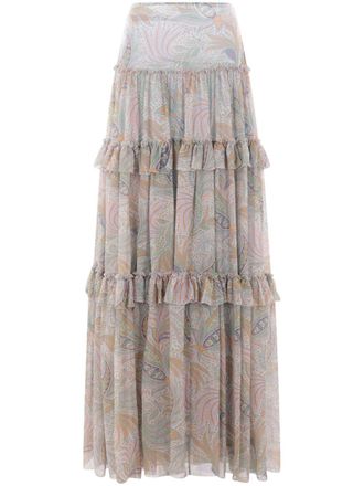 Etro jupe longue à imprimé graphique - Tons neutres