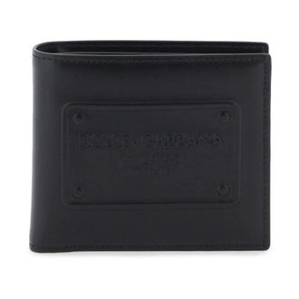 Dolce & Gabbana Klassische Leder-Bi-Fold-Brieftasche - - Accessories - Damen - Schwarzk - ONE SIZE