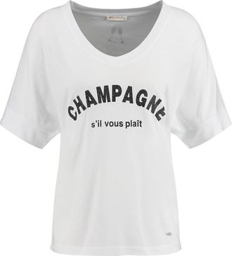 Key Largo Damen Champagne V-Neck T-Shirt, White (1000), S EU
