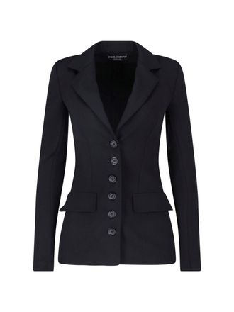 Dolce & Gabbana Single-Breasted Virgin Wool Blazer