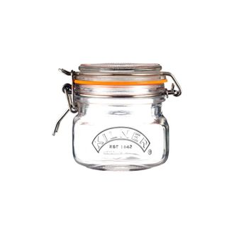 Kilner Bügelverschluss Glas | 250 ml | Quadratisch | Vorratsgläser mit Deckel luftdicht | mit Gummidichtung | Glas mit Deckel für Gewürze oder Gemüse | Spülm