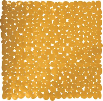 MSV Duschmatte Badematte Duscheinlage antibakteriell rutschfest mit Saugnäpfen-Safran Gelb-ca. 53 x 53 cm, Yellow, 54 x 54 cm