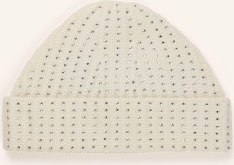 Maje M&uuml;tze Mit Schmucksteinen weiss