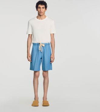 Sandro Short en coton effet d&eacute;lav&eacute;