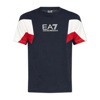 Emporio Armani Emporio Armani Ea7, Homme, Tops, Bleu, Taille: S Logo T-Shirt