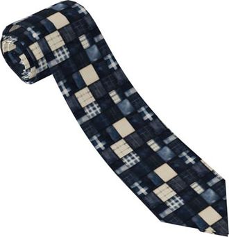 Generic Cravate Pour Hommes Imprim&eacute; &Agrave; Carreaux En Denim R&eacute;tro &Eacute;troit Tie Confortable Cravate Pour Homme Pour L&Eacute;cole Accessoires Remise De Dipl&ocirc;me