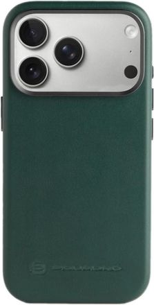 Piquadro Leder MagSafe Handyh&uuml;lle f&uuml;r iPhone 18 Pro 6-4 - - Accessories - unisex - Gr&uuml;n - ONE SIZE