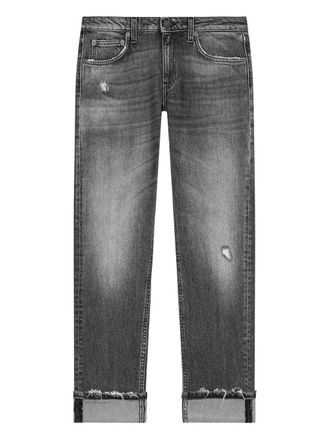 Dondup Ausgeblichene Jeans mit Umschlag - Grau