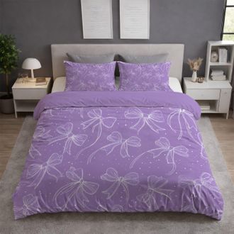 Generic Bettw&auml;sche 220 x 240 cm 3er Set Bettbezug Set Mit Kissenbezug 80 x 80 cm Lila Nahtlos Niedlich M&auml;dchen Weicher und Strapazierf&auml;higer Mikrofaseranzug s