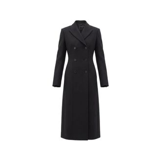 Alaia Zweireihiger Mantel - - Coats - Damen - Schwarzk - M