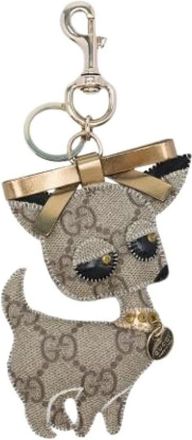 Gucci Porte-cl&eacute;s en toile Pre-owned - Femme - Pre-owned - Beige - Taille: ONE Size