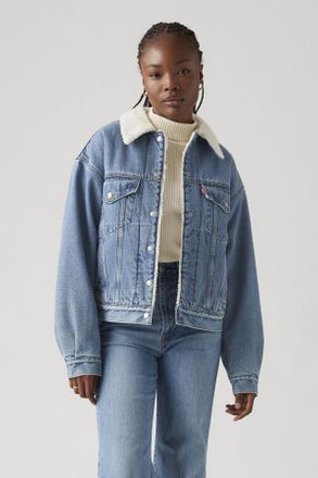 Levi's Veste Trucker Sherpa 90 - Femme - Bleu / Inner Adventurer - M