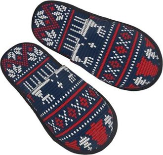 Generic Pantoufles Moelleuses Joyeux No&euml;l Et Bonne Ann&eacute;e Chaussures Maison Respirantes Chaussons Pour Homme Int&eacute;rieur Unisex L