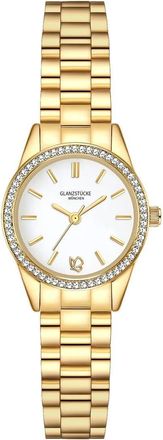 Glanzst&uuml;cke M&uuml;nchen Uhr - Damen Armbanduhr Edelstahl - Gr. unisize - in Gold - f&uuml;r Damen