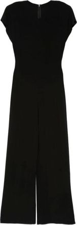 Norma Kamali Femme, Combinaisons et Ensembles, Noir, Taille: 38 FR Short-sleeve Jumpsuit