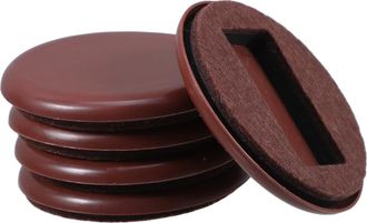 Artibetter 5 Stück Teiliges Anti rutsch Filzuntersetzer für Bürostuhlrollen Schützend und Geräuschdämpfend Geeignet für Hartholz Fliesen und Teppichböden für Möb